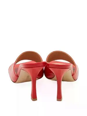 Bottega Veneta Stretch Square-toe High Heel Sandals - Red