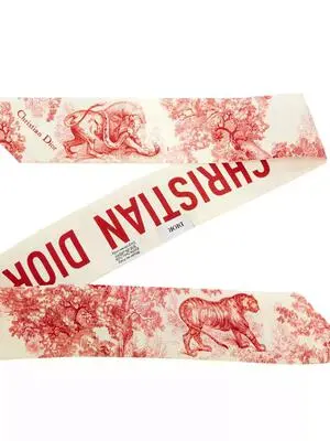 Dior Toile De Jouy Mitzah Silk Scarf - Neutrals
