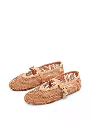 Alaïa Buckle-fastening Ballet Flats - Neutrals