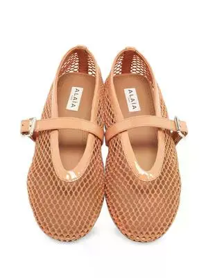 Alaïa Buckle-fastening Ballet Flats - Neutrals