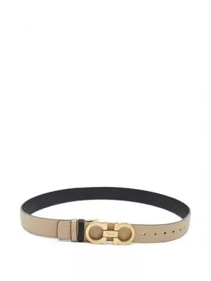 FERRAGAMO Gancini Reversible Belt - Black