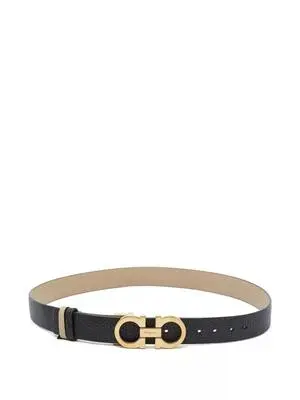 FERRAGAMO Gancini Reversible Belt - Black