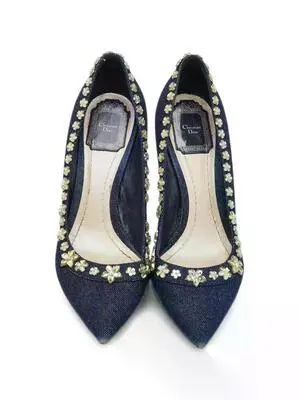 Dior Embellished-garland Pointed-toe Pumps