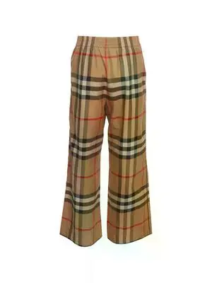 Burberry Check Wide-leg Trousers