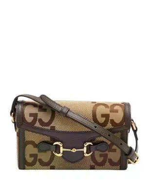 Gucci Horsebit 1955 Jumbo Gg Cross Body Bag - Neutrals