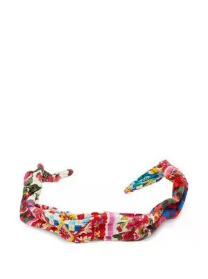 Dolce & Gabbana Rose Carretto Print Headband - Red