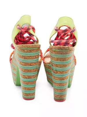 SOPHIA WEBSTER Jade Woven Platform Sandals