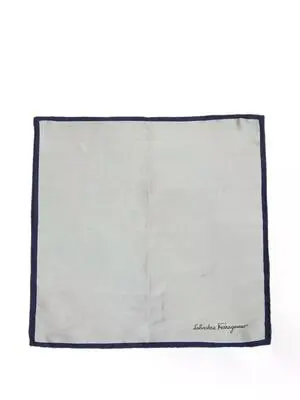 FERRAGAMO Logo-print Scarf - Grey