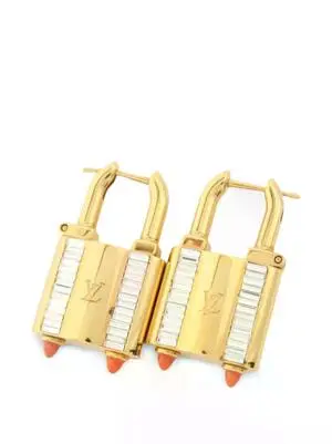 LOUIS VUITTON Lock Me Padlock-shape Earrings