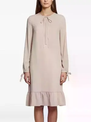 Valentino Garavani Crepe Tie-neck Midi Dress - Pink