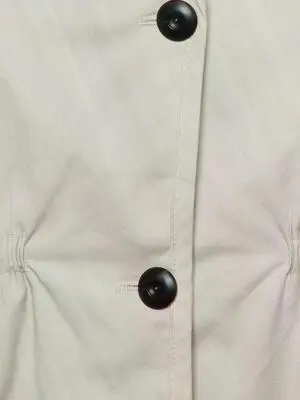 Miu Miu Beige Cotton Button-front Short Sleeve Jacket