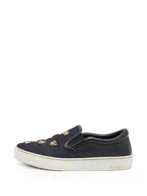 Dior Happy Crystal Embellished Slip-on Sneakers - Blue