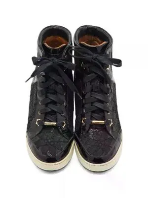 JIMMY CHOO Lace Wedge Sneakers