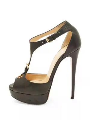 CHRISTIAN LOUBOUTIN Leather T-bar Platform Sandals