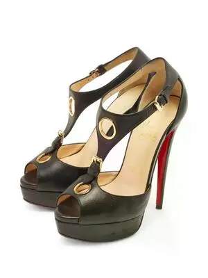 CHRISTIAN LOUBOUTIN Leather T-bar Platform Sandals