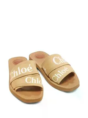Chloé Woody Open-toe Sandals - Neutrals