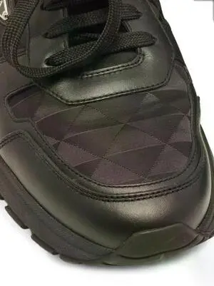 Prada Geometric Paneled Lace-up Sneakers