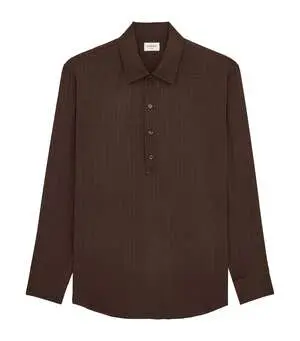 Saint Laurent Silk Polo Shirt
