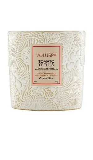 Voluspa Tomato Trellis Luxe Classic Candle In White