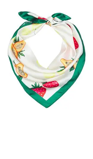 FRASIER STERLING Summer Fruit Scarf In Green - Fruits