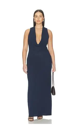 L'academie Cowl Neck Maxi Dress