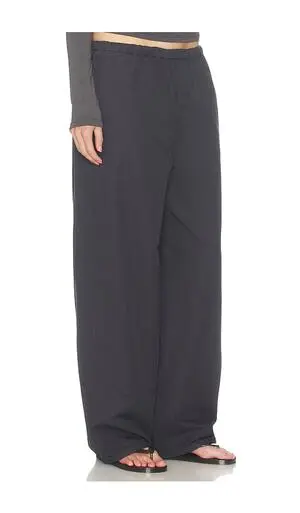 GRLFRND Pull On Wide Leg Trousers - Washed Black