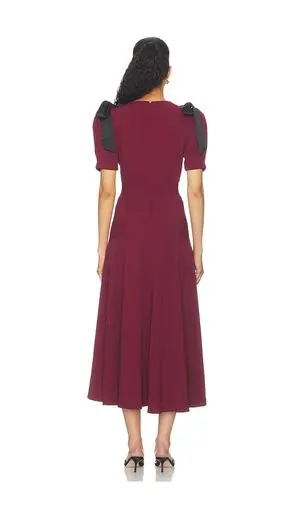 Astr The Label Ciela Dress With Puff Sleeves And Bow Details