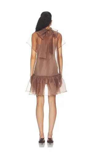Simkhai Beaux Tiered Mini Dress In Brown