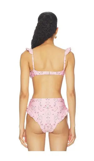 Agua Bendita Printed Bikini Top - Multicolor