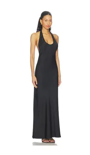 Lioness Halterneck Maxi Dress - Noir