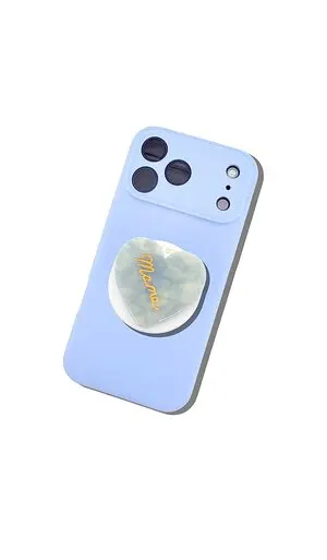 SOLAR ECLIPSE Hand-painted Mama Heart Grip Charm - Blue