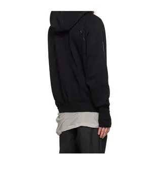 THOM KROM Raw-edge Raglan-sleeve Hoodie