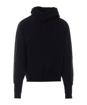 THOM KROM Raw-edge Raglan-sleeve Hoodie - Black