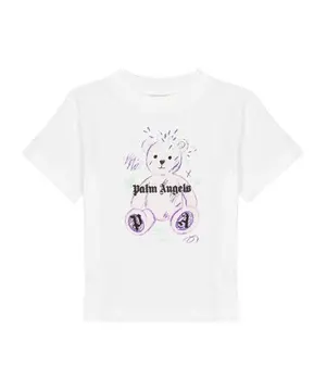 Palm Angels Short Sleeve Crewneck T-shirt With Graphic Print