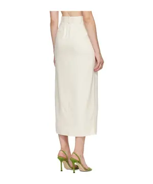 ANINE BING Meredith Front-slit Midi Skirt - Off White
