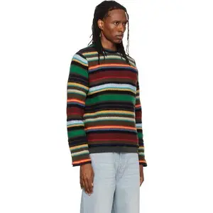Sacai Striped Mix Knit Sweater