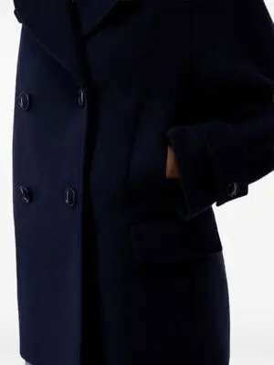 Closed Double-breasted Notch Lapel Jacket