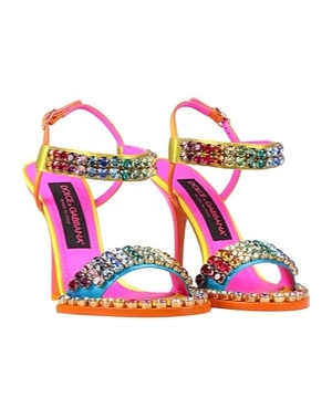 Dolce & Gabbana Embellished Round Toe Sandals