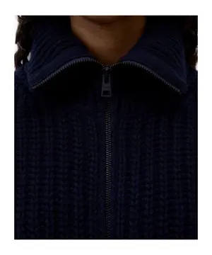 Closed High-neck Chunky Knit Zip-up Cardigan