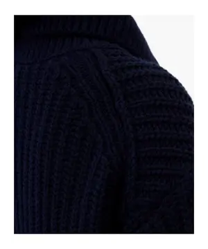 Closed High-neck Chunky Knit Zip-up Cardigan