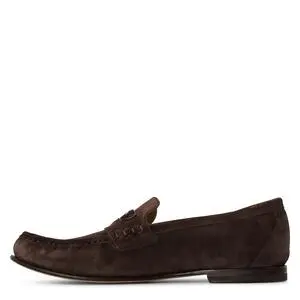 Fendi Suede Penny Loafers - No