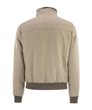MOORER Padded Bomber Jacket With Zip Closure And Ribbed Hem