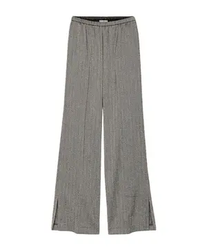 FORTE_FORTE Herringbone Wide-leg Trousers With Side Slits