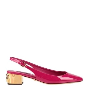 Dolce & Gabbana Patent Slingback Block Heel Pumps