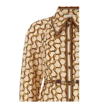 Zimmermann Long-sleeved Belted Maxi Dress