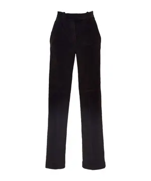 CIRCOLO 1901 Tailored Straight-leg Velvet-like Pants