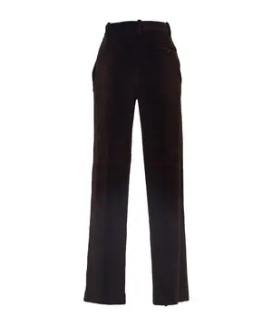 CIRCOLO 1901 Tailored Straight-leg Velvet-like Pants