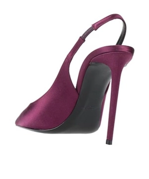 Saint Laurent Satin Slingback Stilettos