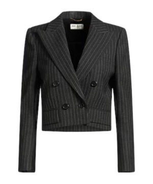 SAINT LAURENT Striped Blazer Jacket