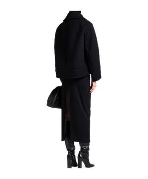 Saint Laurent Double-breasted Flannel Overcoat